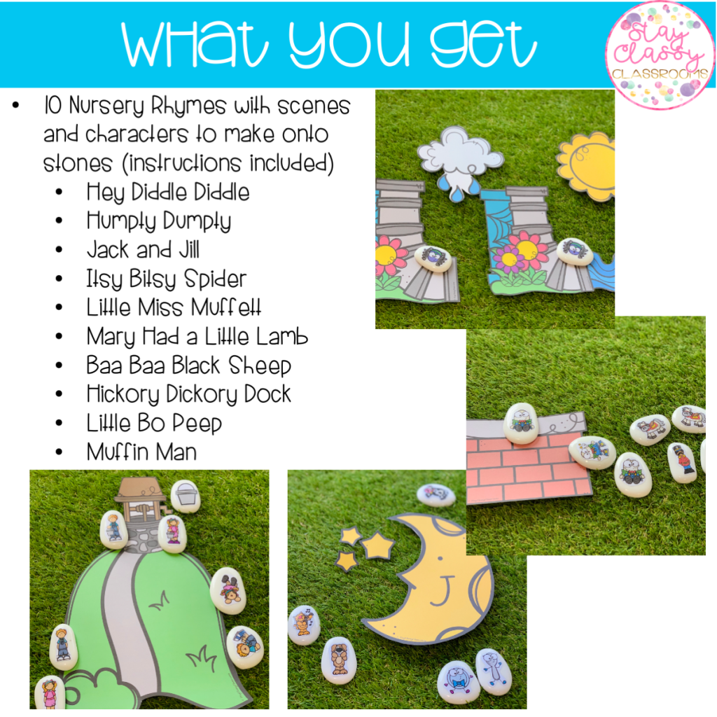 Nursery Rhyme Story Stones - Stay Classy Classrooms