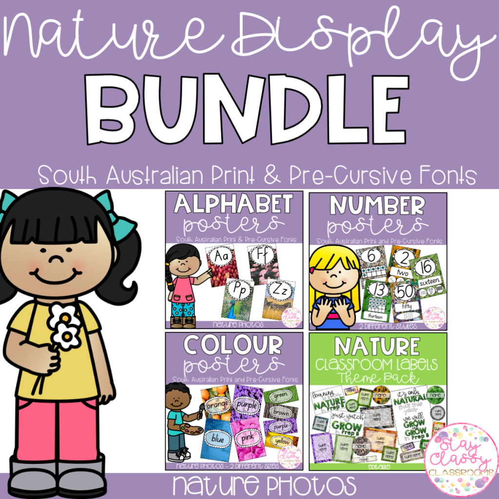 Nature Display Bundle - SOUTH AUSTRALIAN FONTS - Stay Classy Classrooms