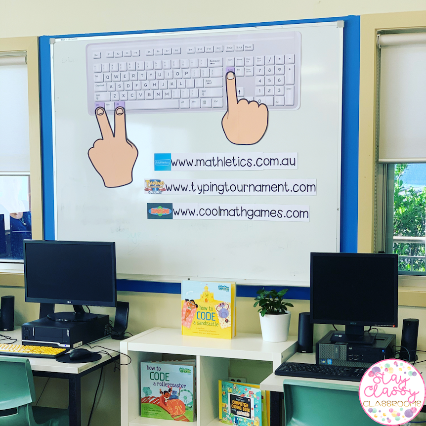 Giant Log On Keyboard Display for PC - Stay Classy Classrooms
