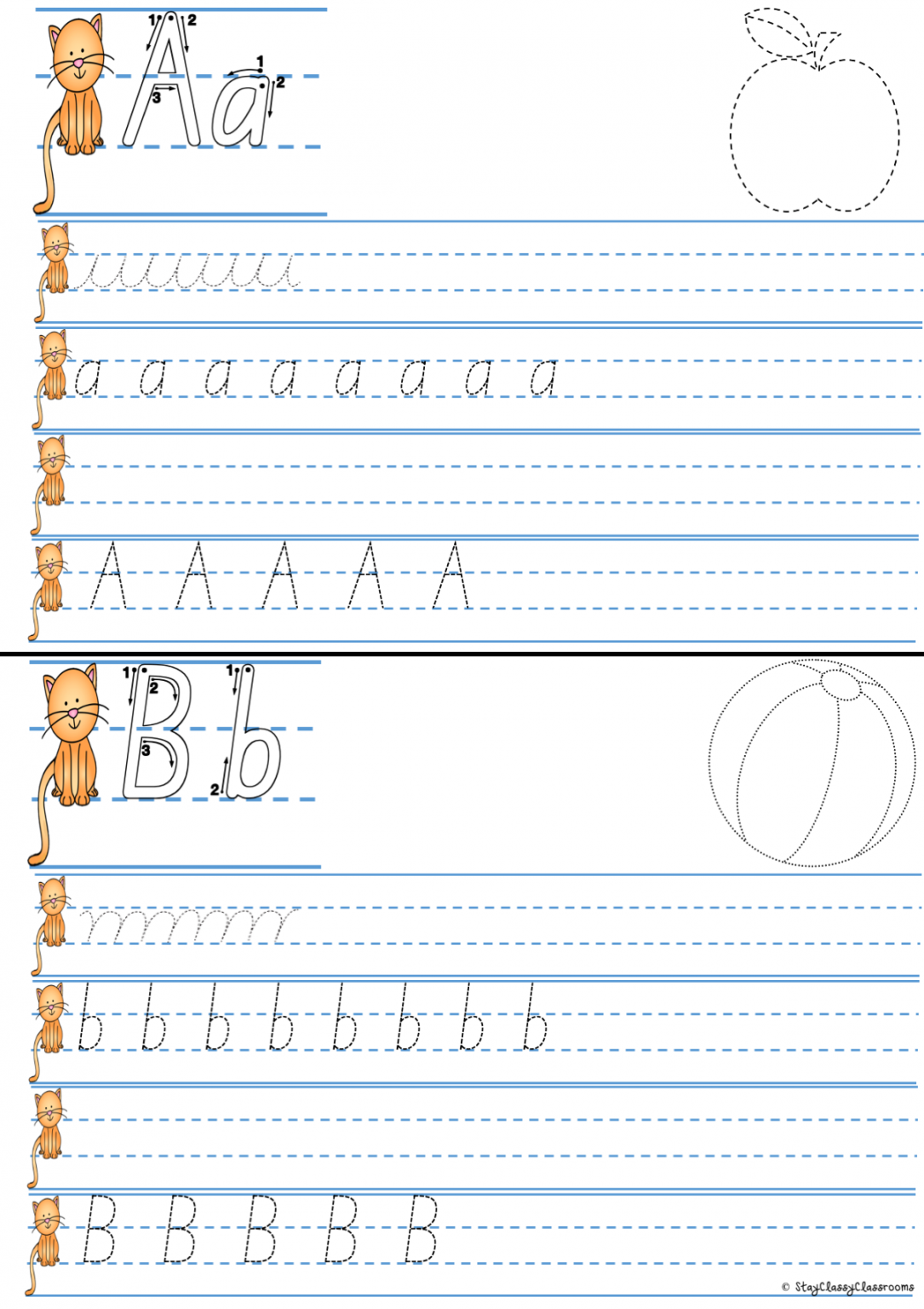 Handwriting Booklets - TASMANIAN PRINT Font - Stay Classy Classrooms