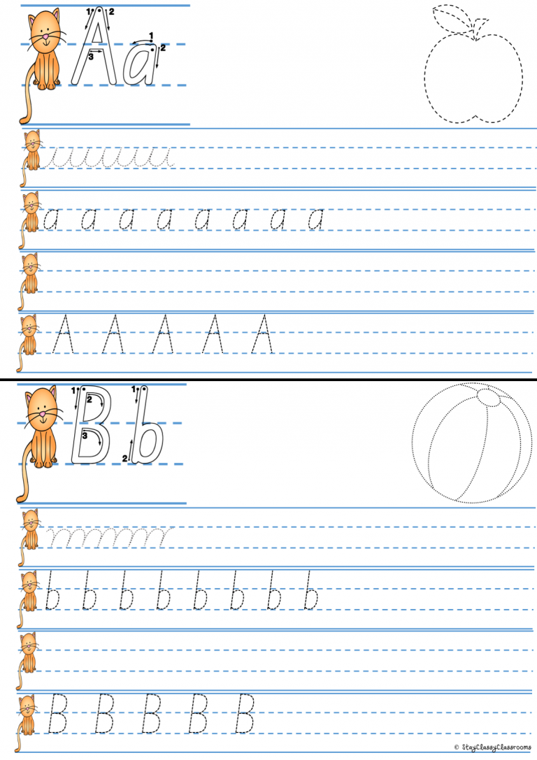 Handwriting Booklets - TASMANIAN PRINT Font - Stay Classy Classrooms