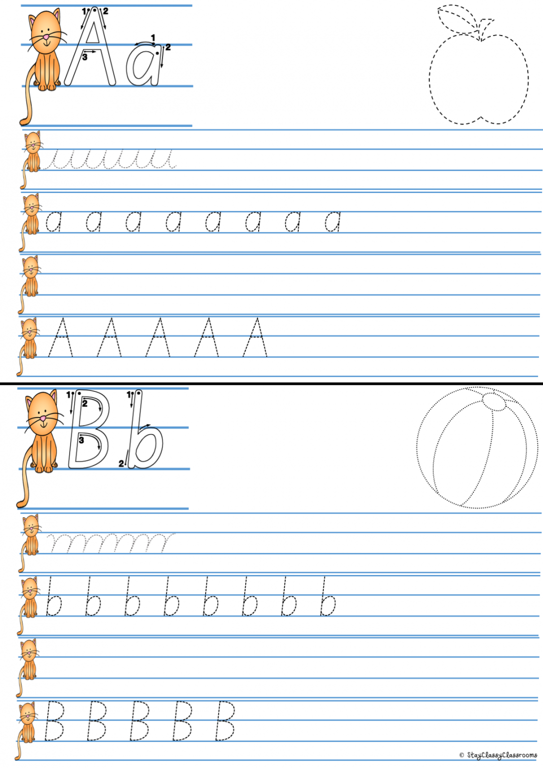 Handwriting Booklets - SOUTH AUSTRALIAN PRINT Font - Stay Classy Classrooms