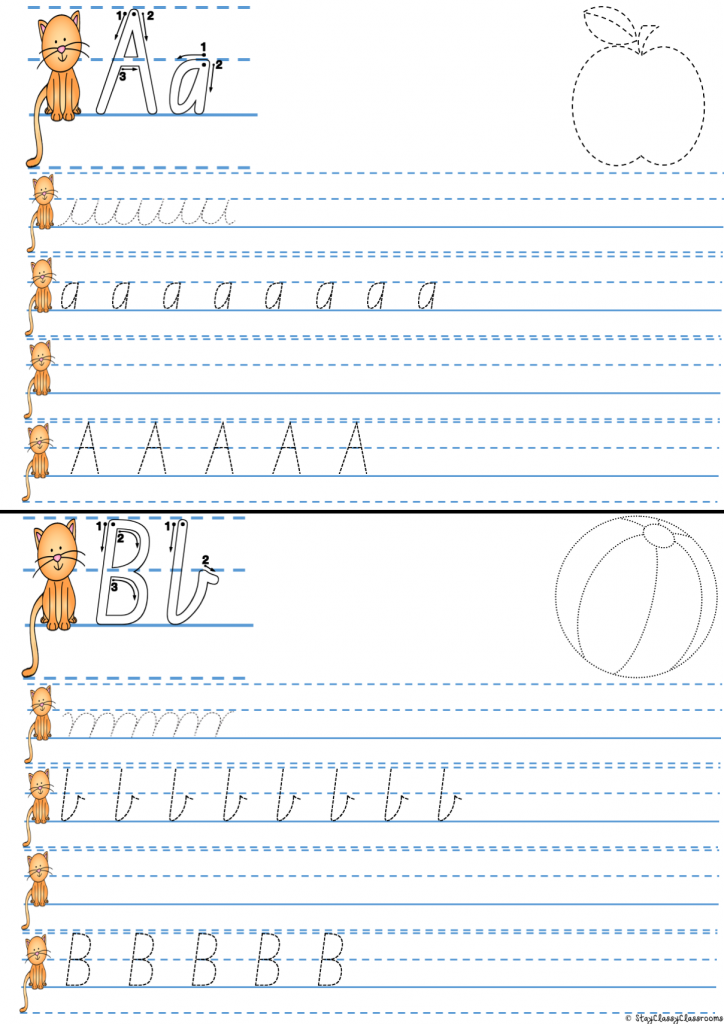 Handwriting Booklets - Year 1 VICTORIAN fonts - Stay Classy Classrooms