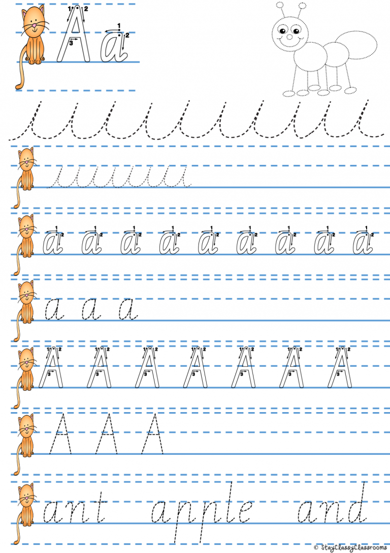 Handwriting Booklets - Year 1 VICTORIAN fonts - Stay Classy Classrooms
