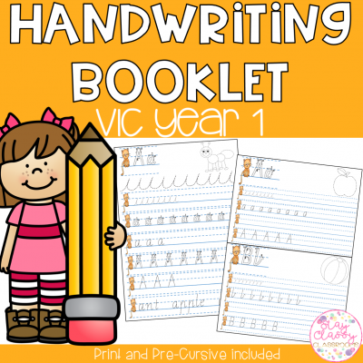 Handwriting Booklets - Year 1 VICTORIAN fonts - Stay Classy Classrooms
