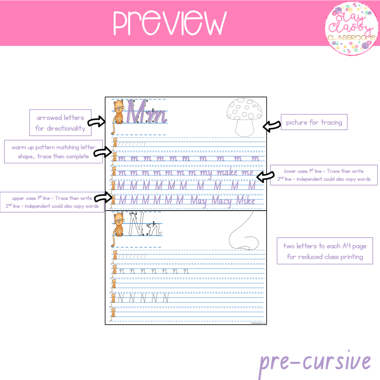 Handwriting Booklets - Year 2 New South Wales Font - Stay Classy Classrooms