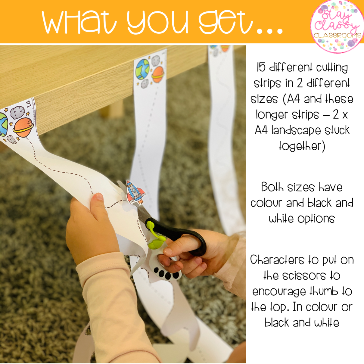 Space Cutting Strips - Stay Classy Classrooms