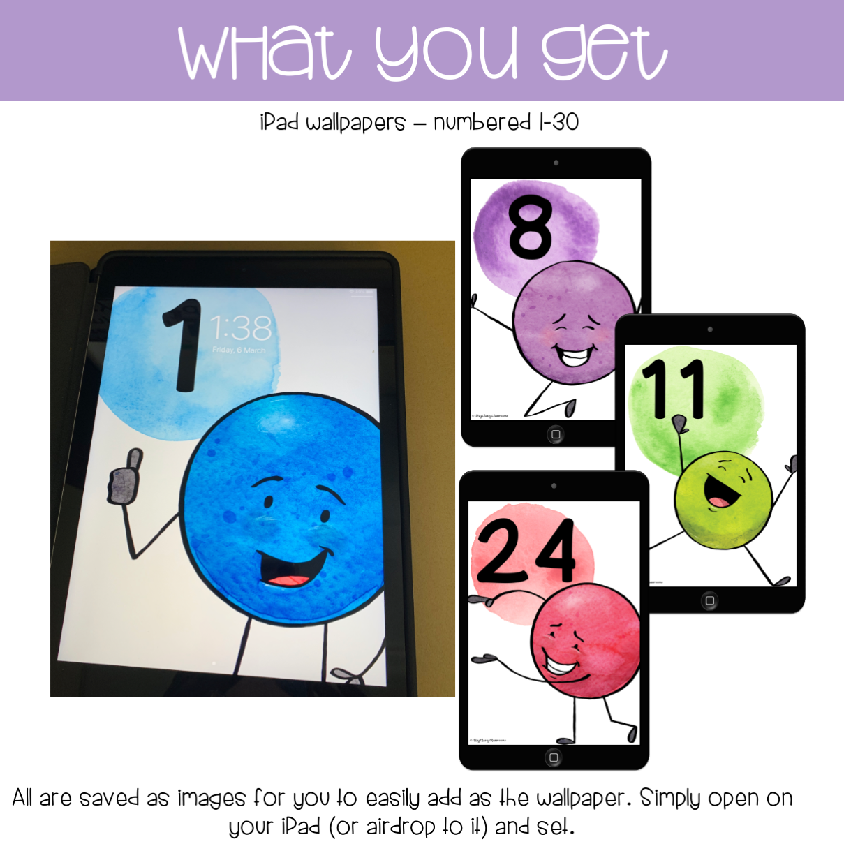 iPad Numbered Wallpapers - Stay Classy Classrooms