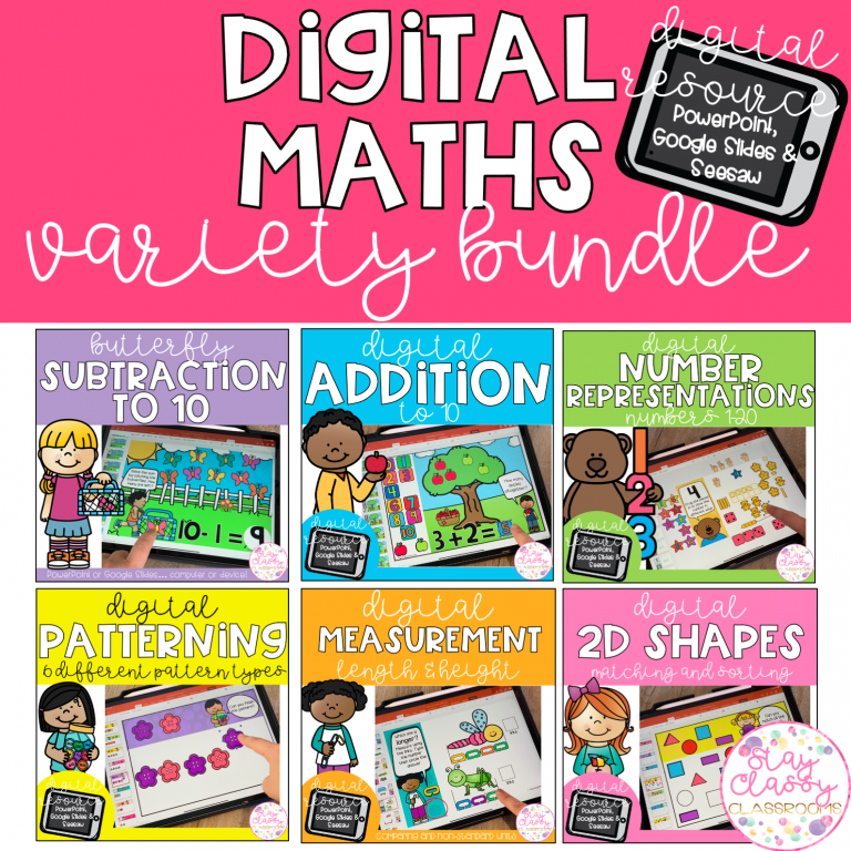 Digital Maths Variety BUNDLE - Stay Classy Classrooms