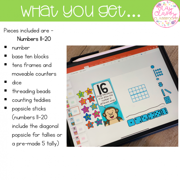 Digital Number Representations - Numbers to 20 - Stay Classy Classrooms