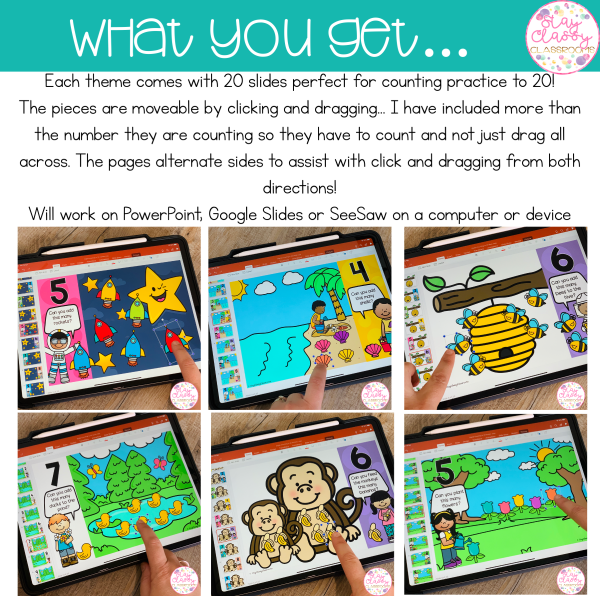 Digital Counting to 20 BUNDLE - Stay Classy Classrooms