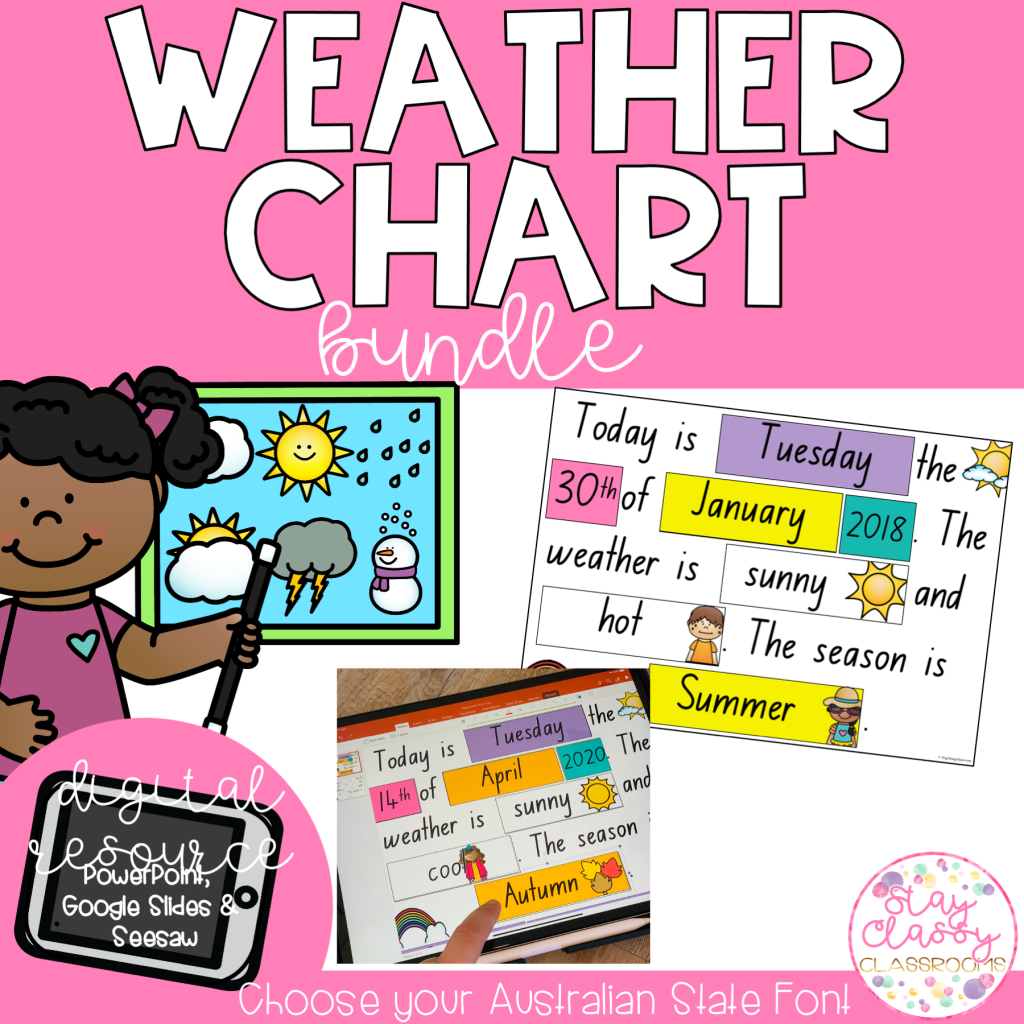 Date & Weather Chart - DIGITAL AND PRINTABLE BUNDLE - Stay Classy ...