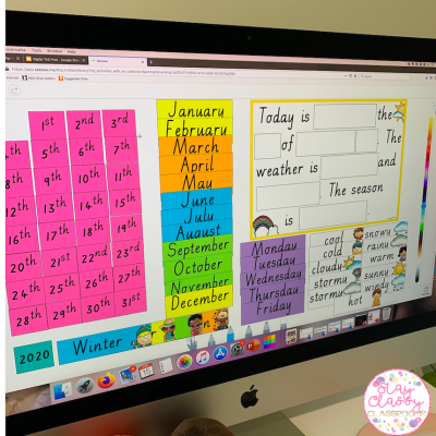 Digital Date & Weather Chart - Stay Classy Classrooms