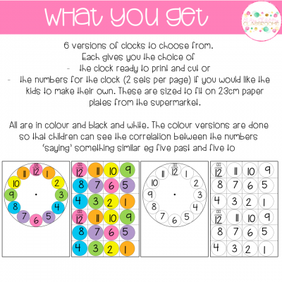 Build a Clock Templates - Stay Classy Classrooms