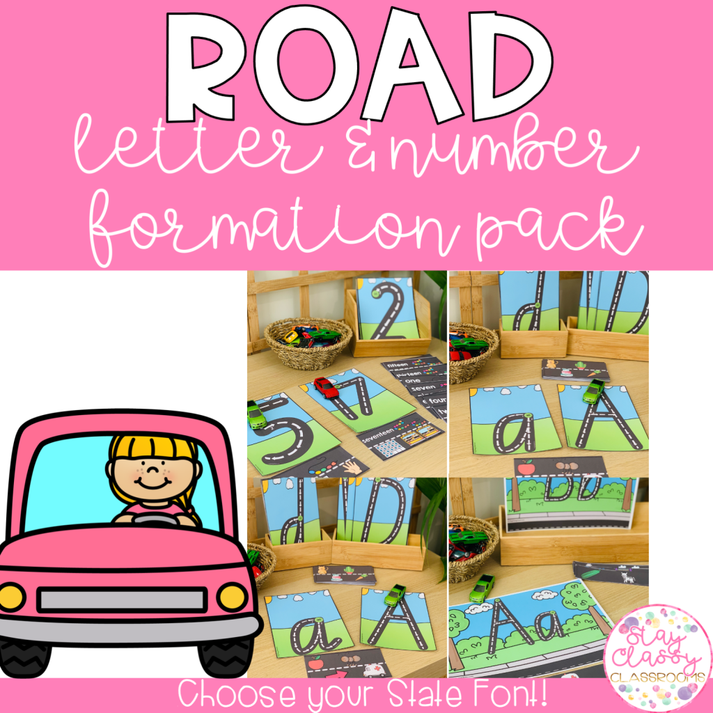 Road Letters and Numbers PRINTABLE pack - Choose your State font - Stay ...