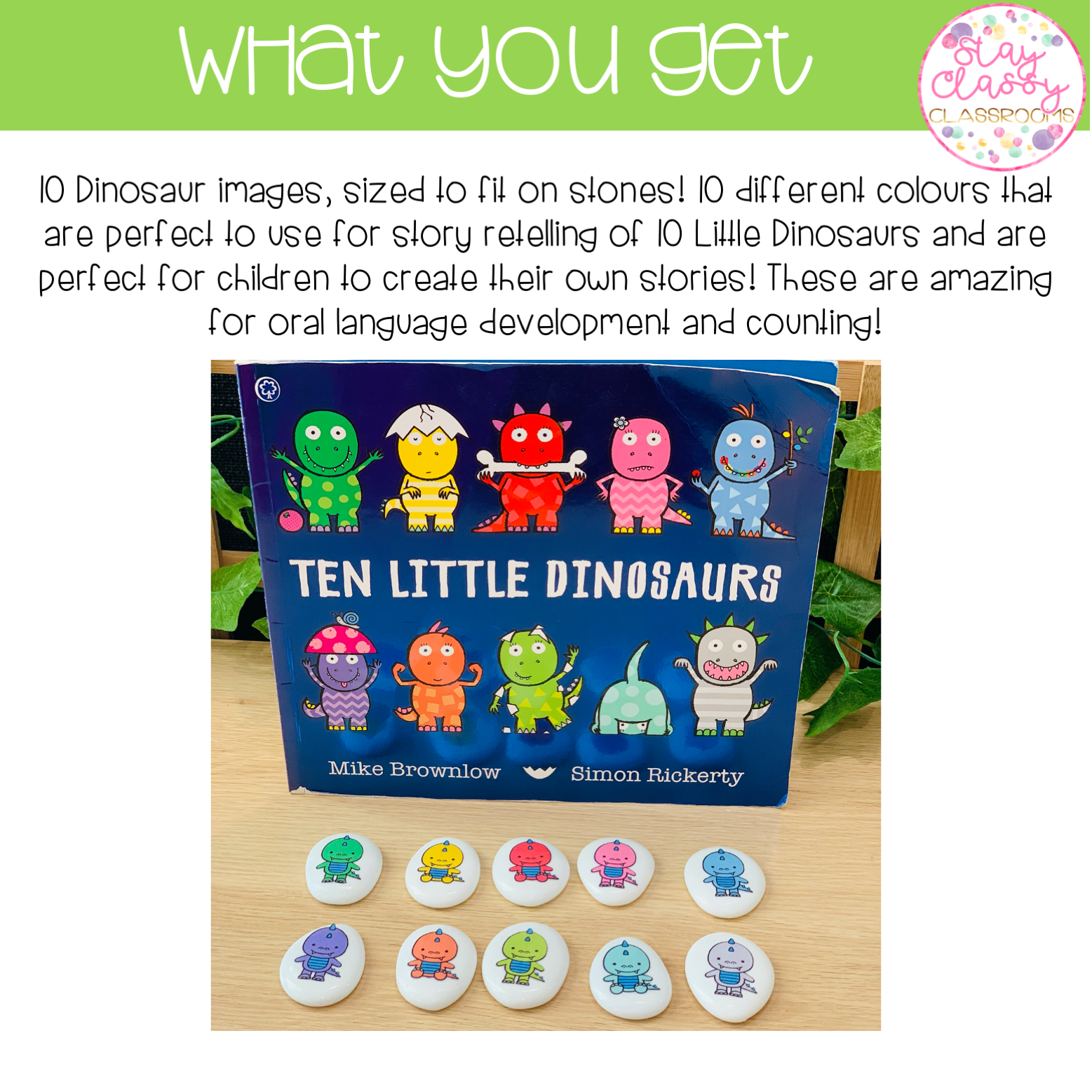 Dinosaur Story Stones - Stay Classy Classrooms