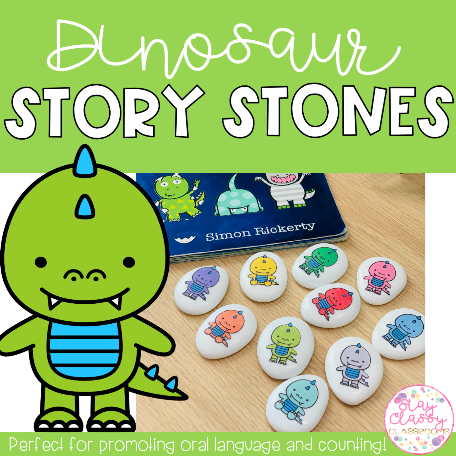 Dinosaur Story Stones - Stay Classy Classrooms