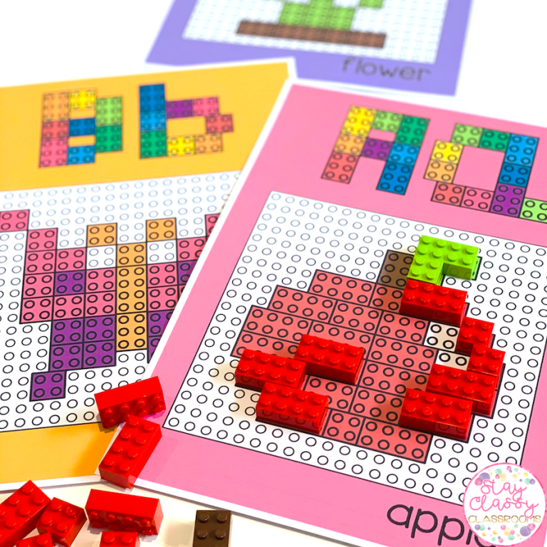 Building Blocks Alphabet Mats PRINTABLE pack - Stay Classy Classrooms
