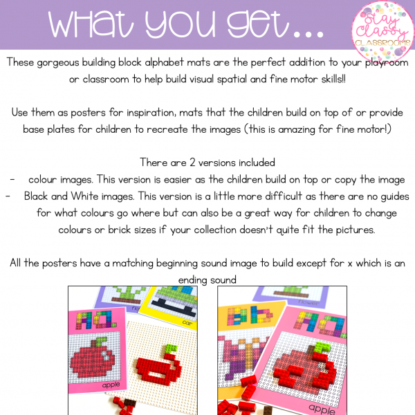 Building Blocks Alphabet Mats PRINTABLE & DIGITAL BUNDLE - Stay Classy ...