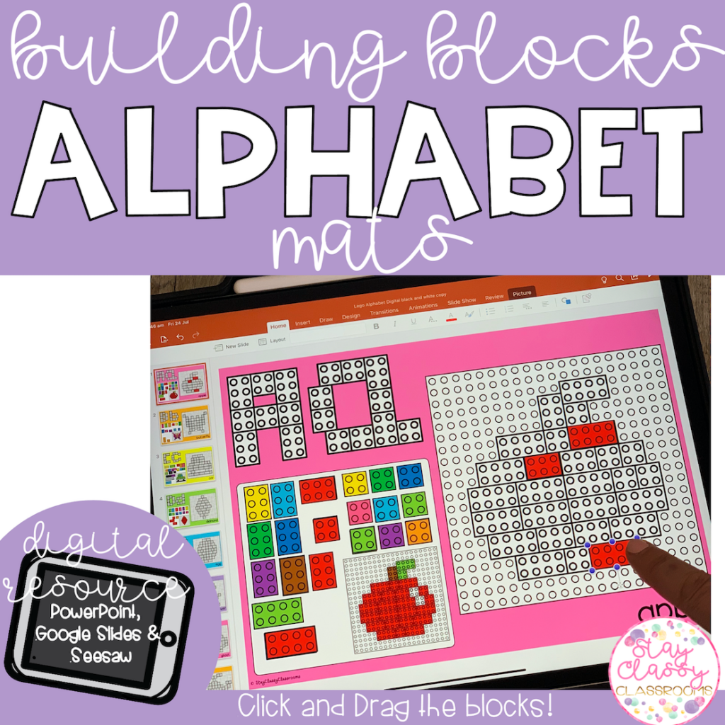 Building Blocks Alphabet Mats DIGITAL pack - Stay Classy Classrooms