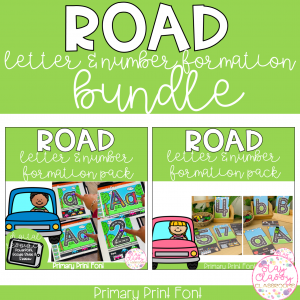 Road Letters and Numbers PRINTABLE & DIGITAL BUNDLE - Primary Print ...