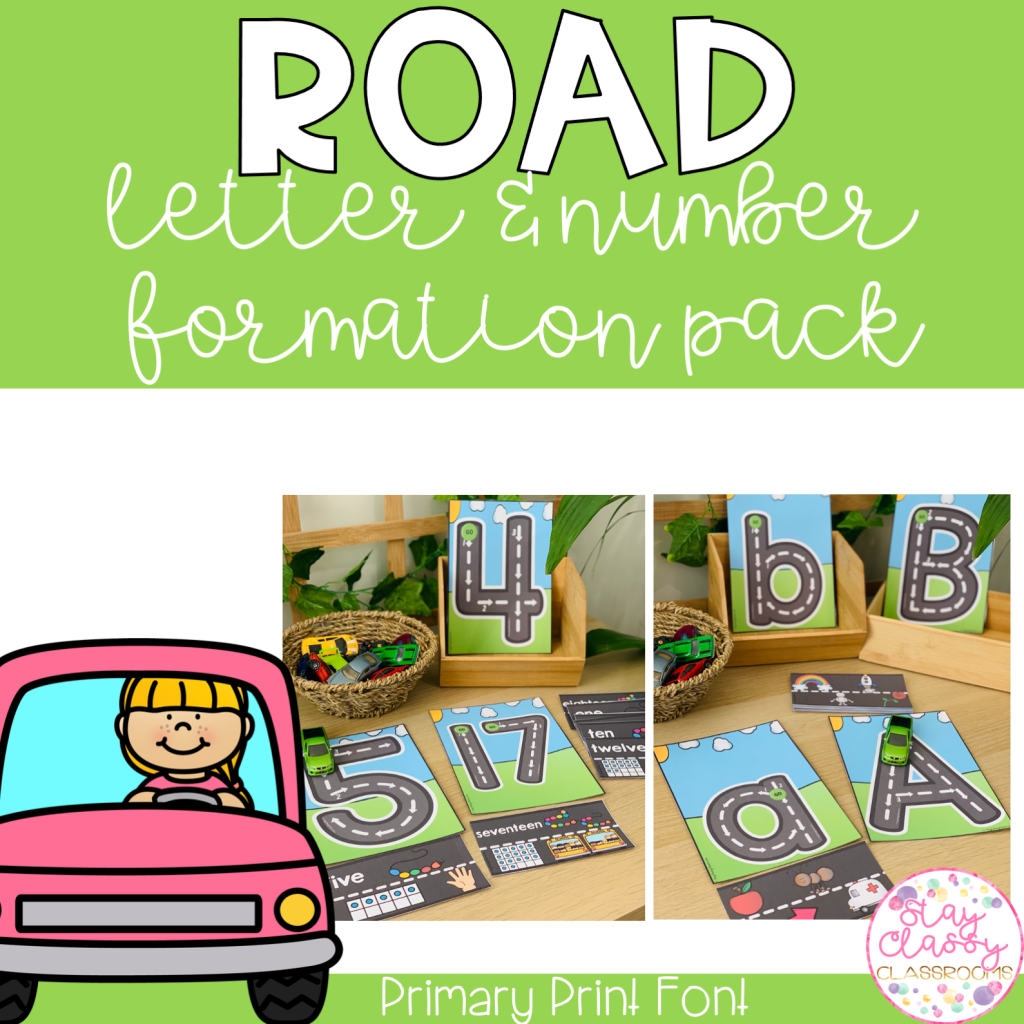 Road Letters and Numbers PRINTABLE pack - Primary Print Font - Stay ...
