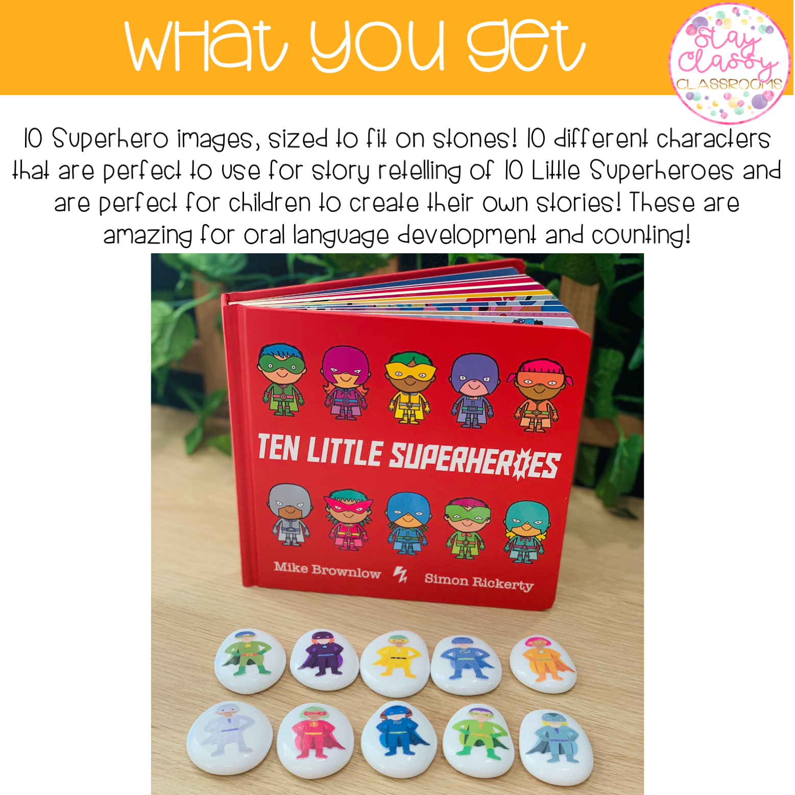 Superheroes Story Stones - Stay Classy Classrooms
