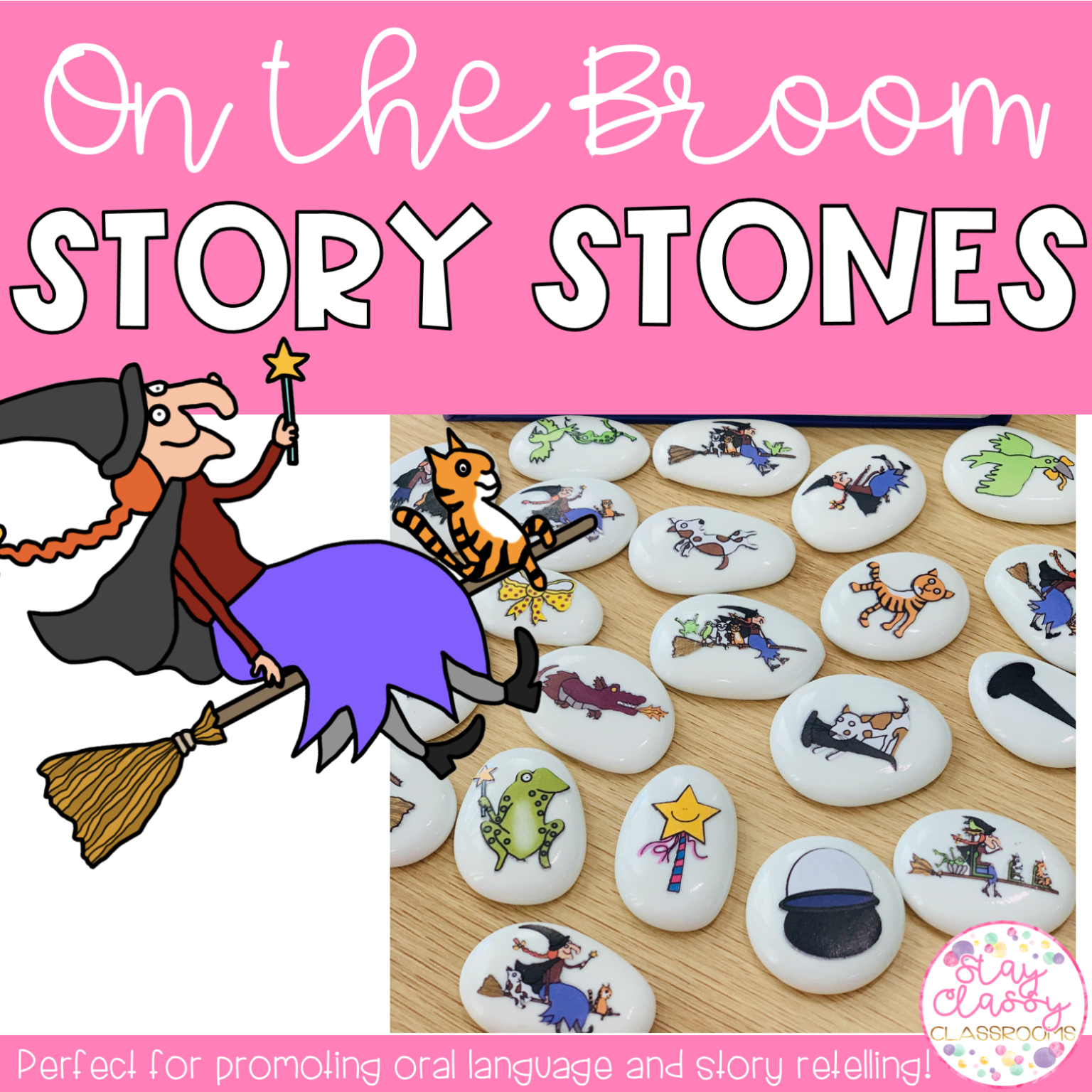 On the Broom Story Stones - Stay Classy Classrooms