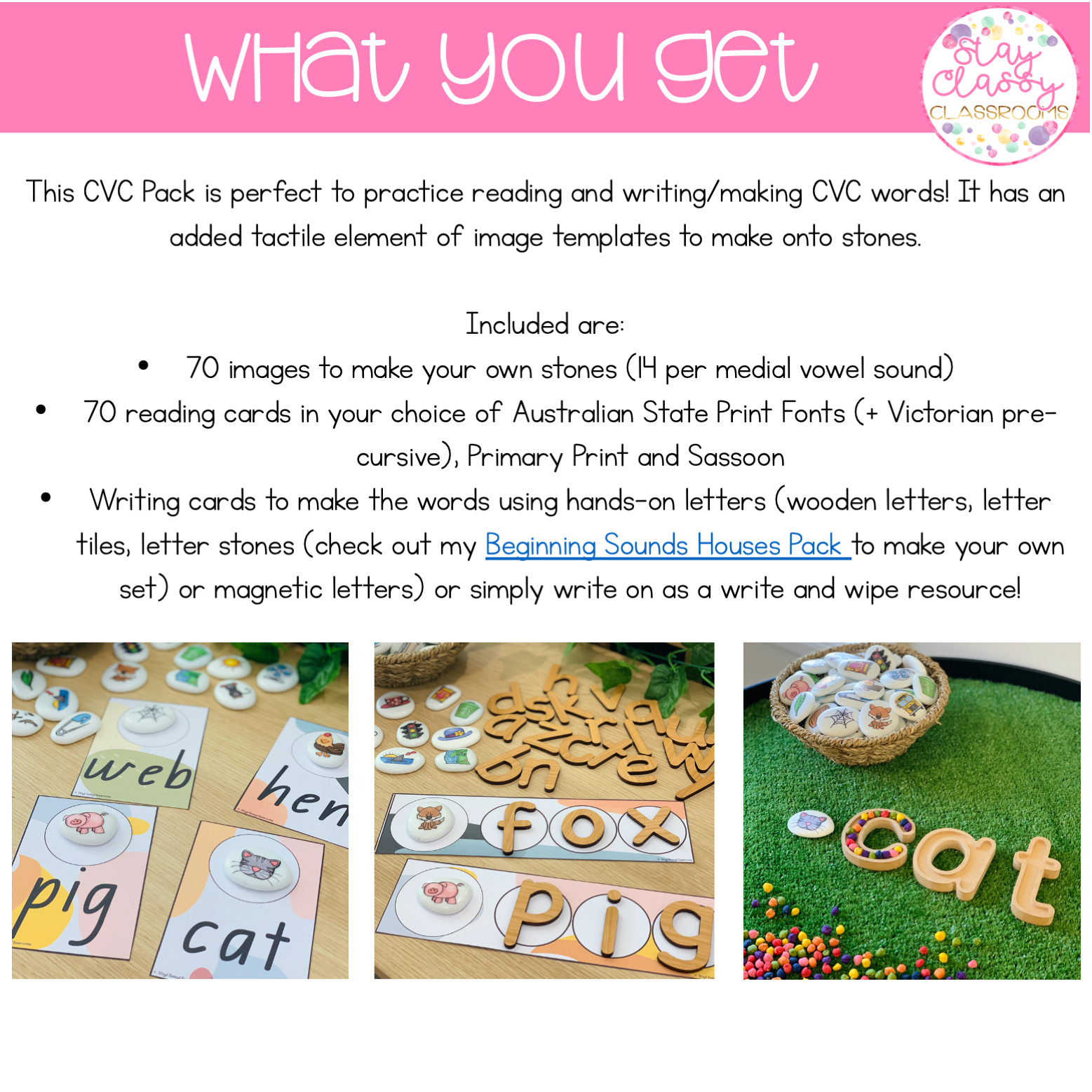 CVC Stone Pack - Stay Classy Classrooms