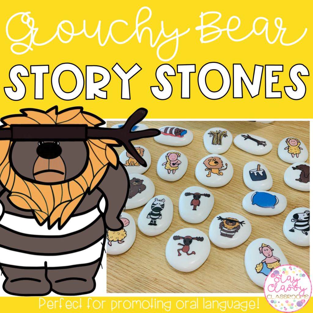 Cranky Bear Story Stones - Stay Classy Classrooms