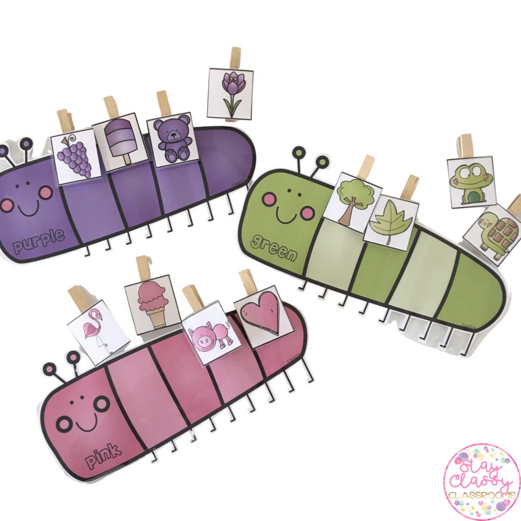 Colour Sorting Caterpillars - Stay Classy Classrooms