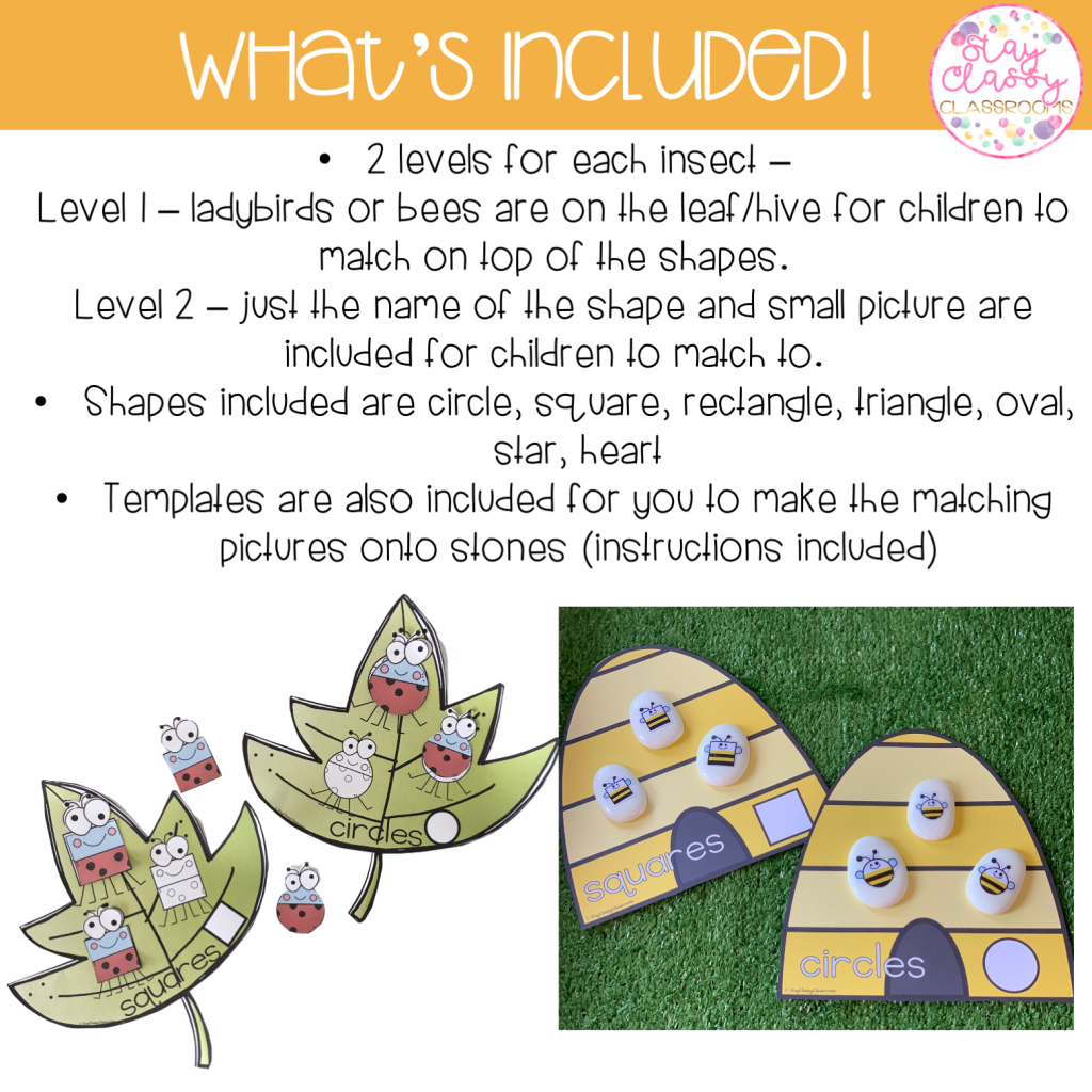 Insect Shape Sorting - Stay Classy Classrooms