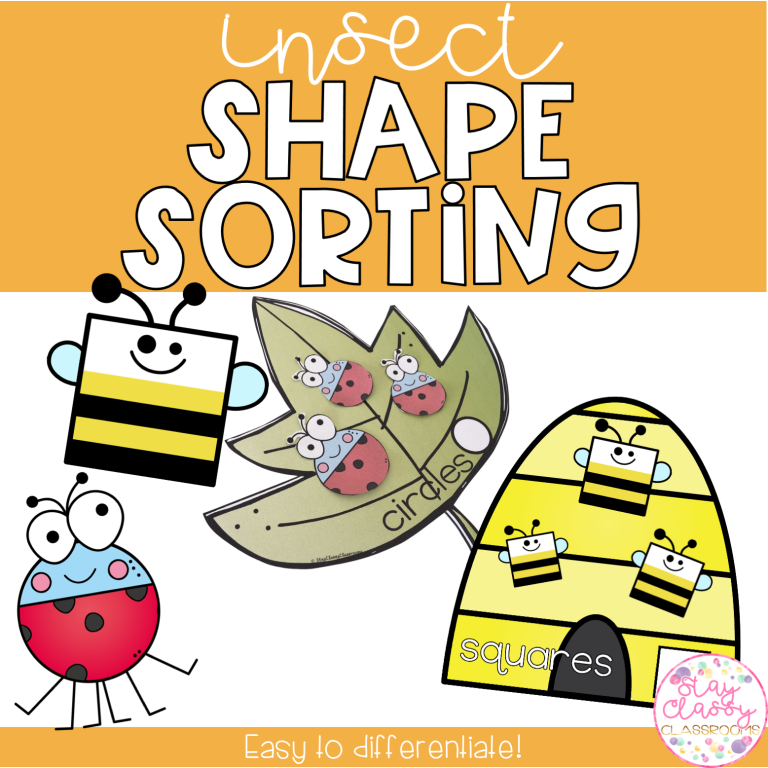 Insect Shape Sorting - Stay Classy Classrooms