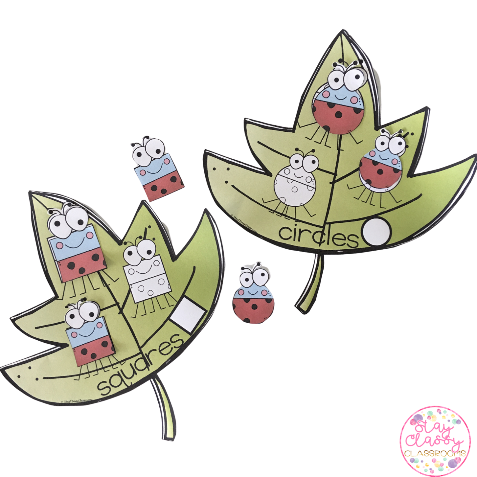 Insect Shape Sorting - Stay Classy Classrooms