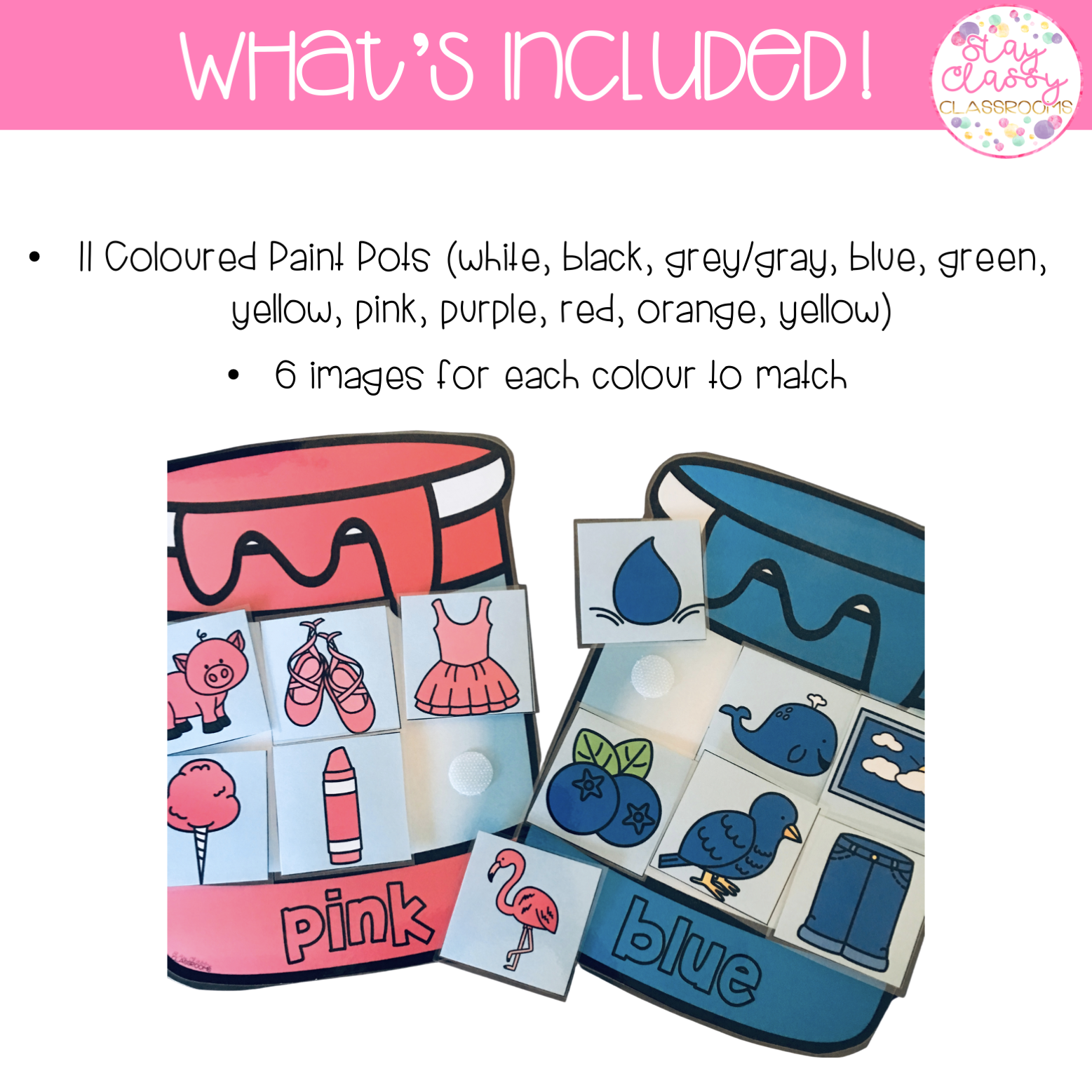 Colour Sorting Paint Pots - Stay Classy Classrooms