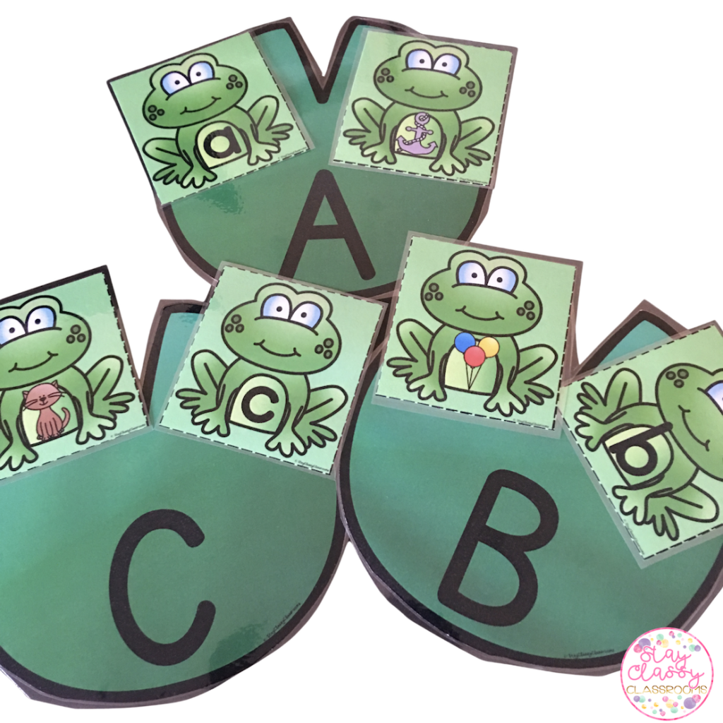 Alphabet & Beginning Sounds Match - Frogs and Lily Pads - Stay Classy ...