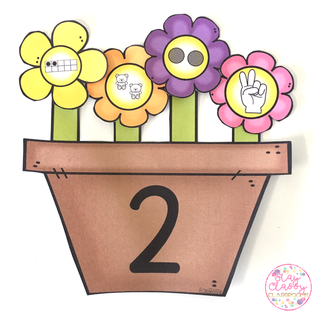 Number Representation Flowerpots - Numbers 0-20 - Stay Classy Classrooms