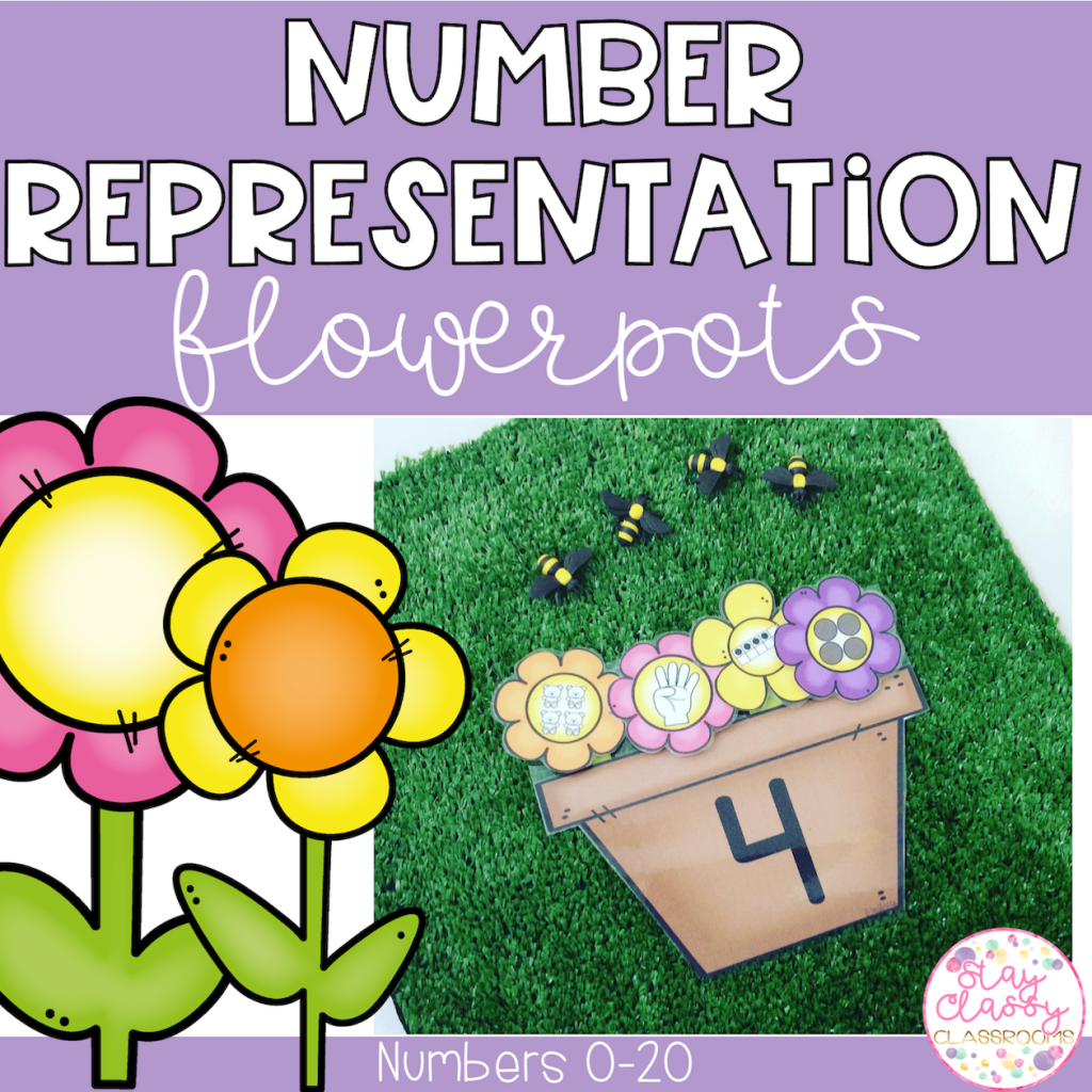 Number Representation Flowerpots - Numbers 0-20 - Stay Classy Classrooms