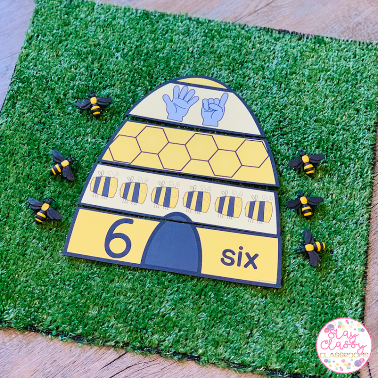 Number Representation Beehives - Numbers 0-20 - Stay Classy Classrooms
