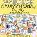 Neutral Australian Classroom Display Bundle - QUEENSLAND FONTS - Stay ...