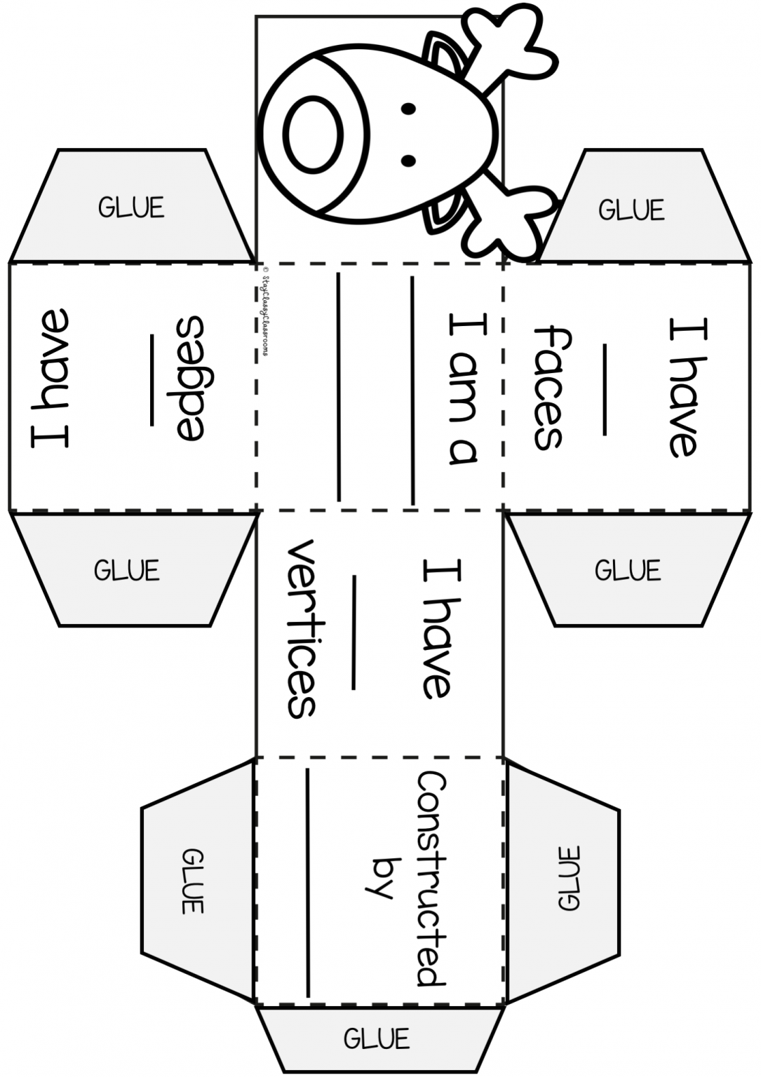 3D Shape Nets Christmas Buddies - Stay Classy Classrooms