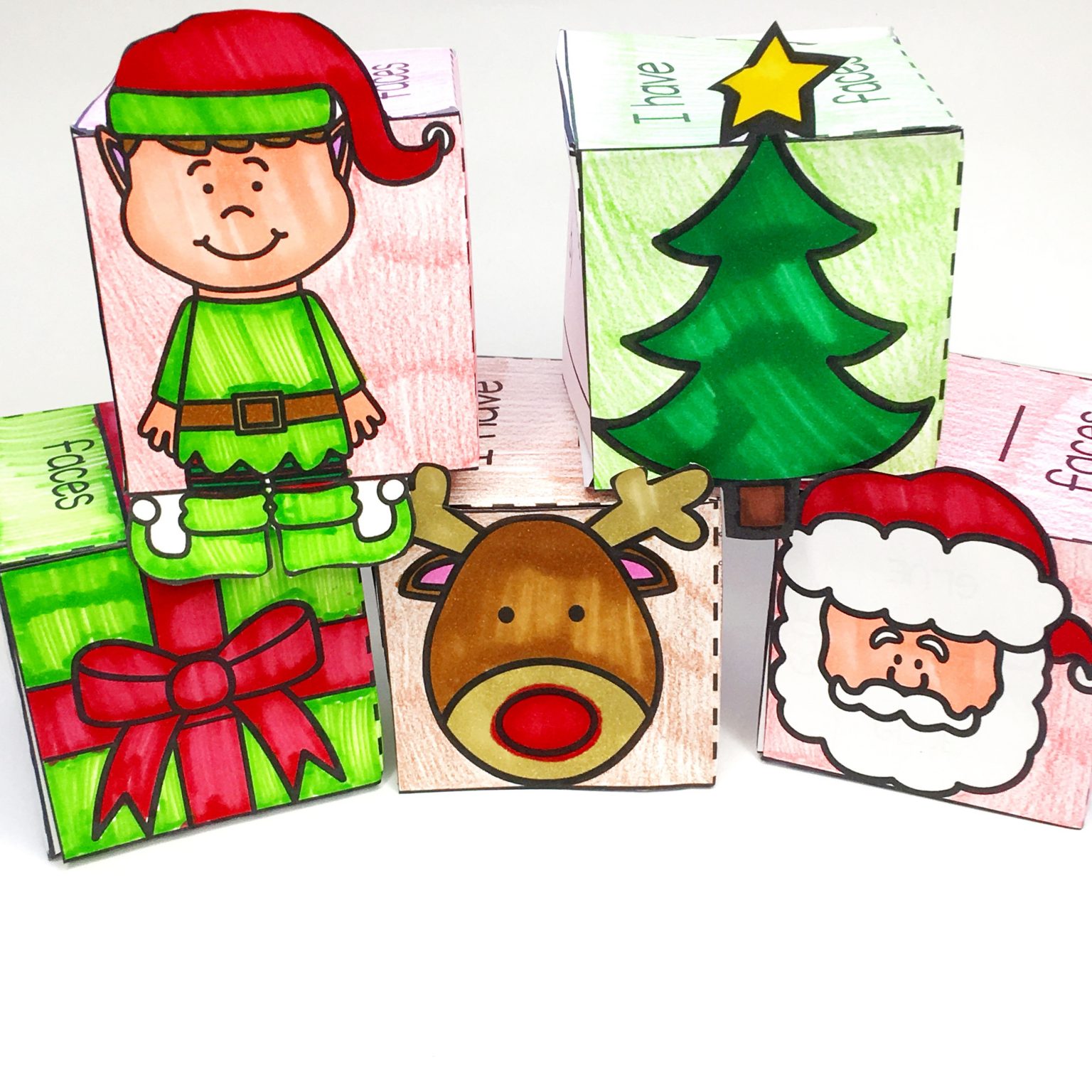 3D Shape Nets Christmas Buddies - Stay Classy Classrooms