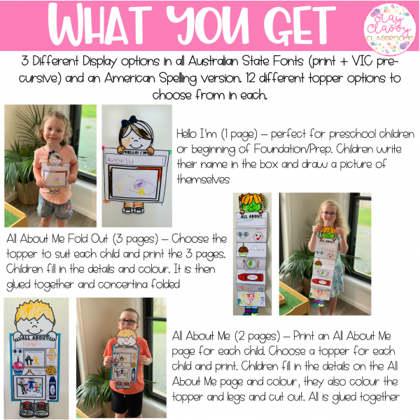 All About Me Kids Display Pack - Stay Classy Classrooms