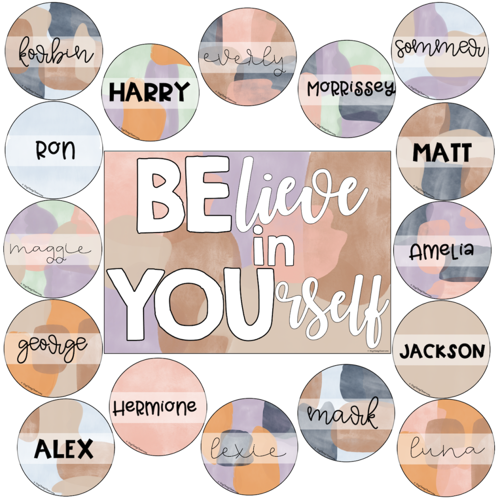 Neutral Abstract Classroom Theme Pack - Stay Classy Classrooms