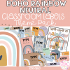 Neutral Boho Rainbow Classroom Theme Pack - Stay Classy Classrooms
