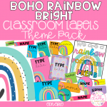 Bright Boho Rainbow Classroom Theme Pack - Stay Classy Classrooms