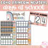 MODERN BOHO RAINBOW Days at School Display | 100 Days of School - Stay ...