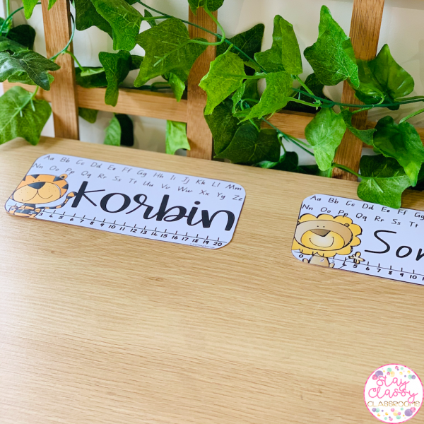 Jungle Animals Editable Desk Plates - Stay Classy Classrooms