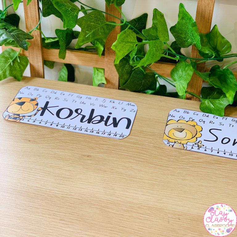 Jungle Animals Editable Desk Plates - Stay Classy Classrooms