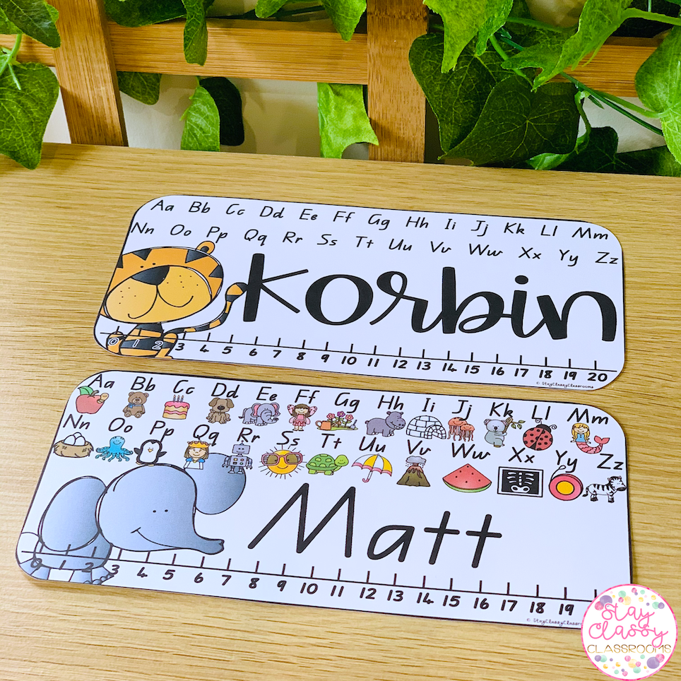 Jungle Animals Editable Desk Plates - Stay Classy Classrooms